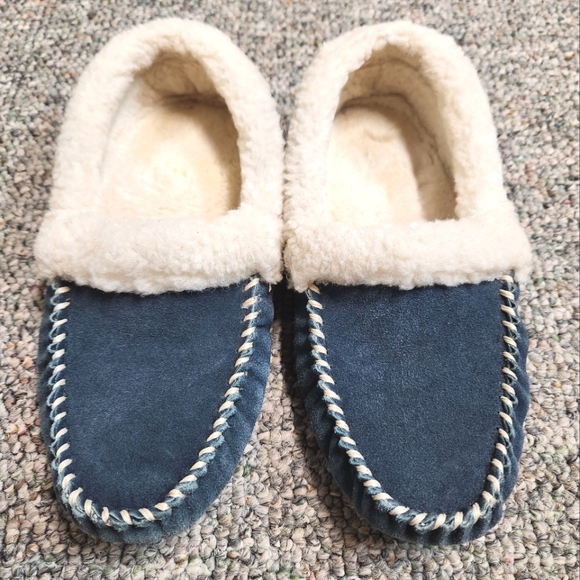 Pajama Party | Shoes | Pajama Party Navy Suede Moccasin Slippers 7 ...